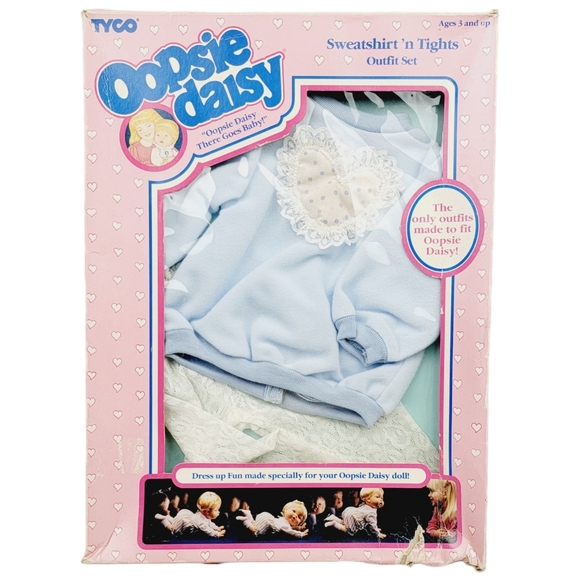 tyco | Toys | Vintage Tyco Oopsie Daisy Outfit Set 622 Sweatshirt N Tights 1990 | Poshmark